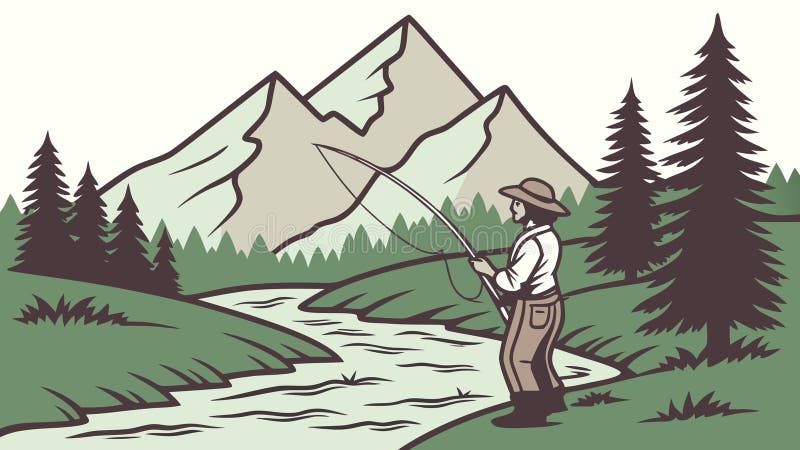 Fisherman Mountain Trees Stock Illustrations – 359 Fisherman Mountain ...