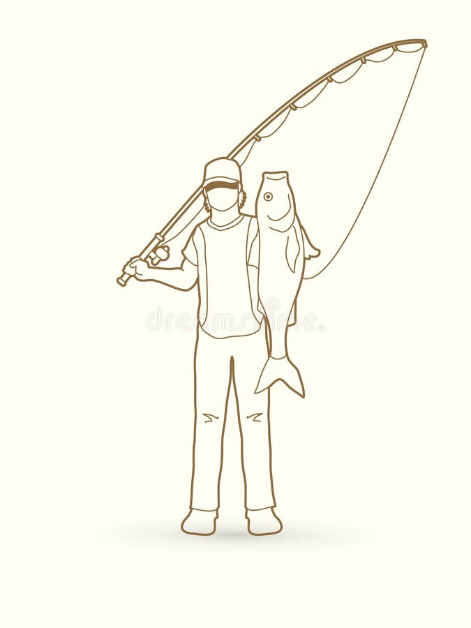 Fisherman Standing Stock Illustrations – 749 Fisherman Standing Stock ...