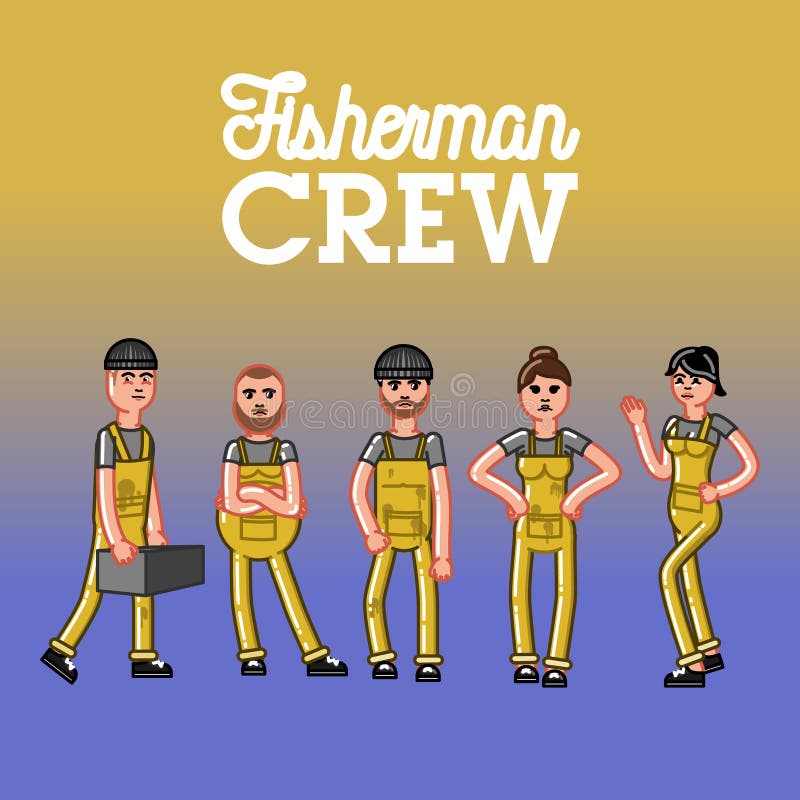 Fisherman Vector Illustration Stock Vector - Illustration of conceptual ...