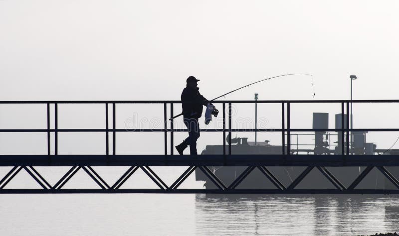 Fisherman walking stock photo. Image of river, male, reel - 7219628