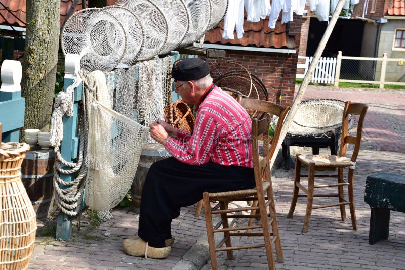 Fisherman Working at His Fishnet Editorial Photography - Image of ...