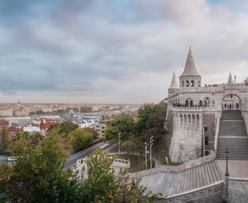 Fishermans Bastion and City View - Budapest, Hungary Editorial ...