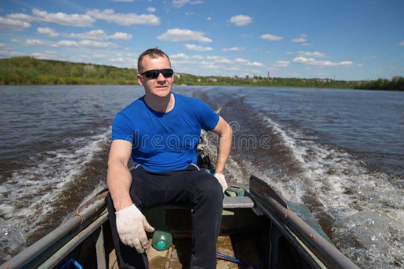 Fishermen Boat Driver Russia Stock Image - Image of cruise, farmer ...