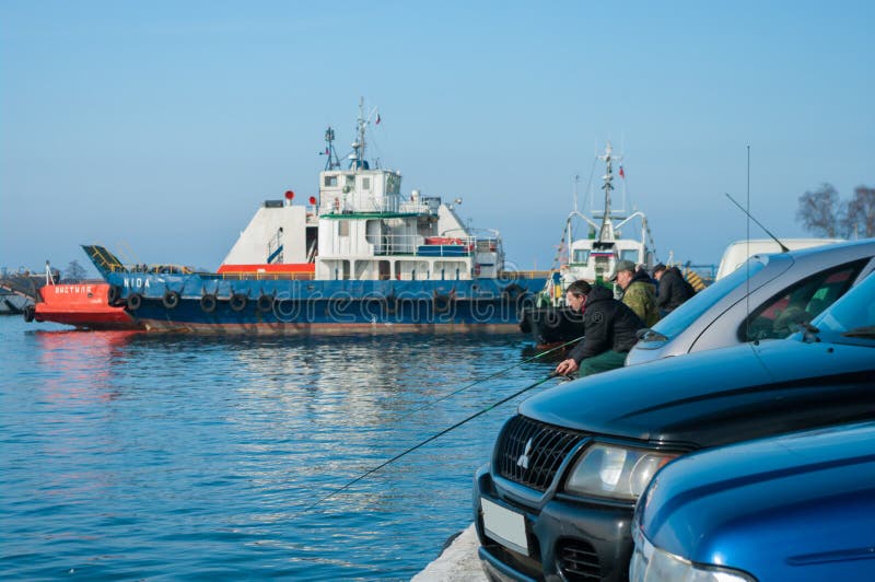 Fishermen Catch Fish in the Port Editorial Image - Image of enjoyment ...