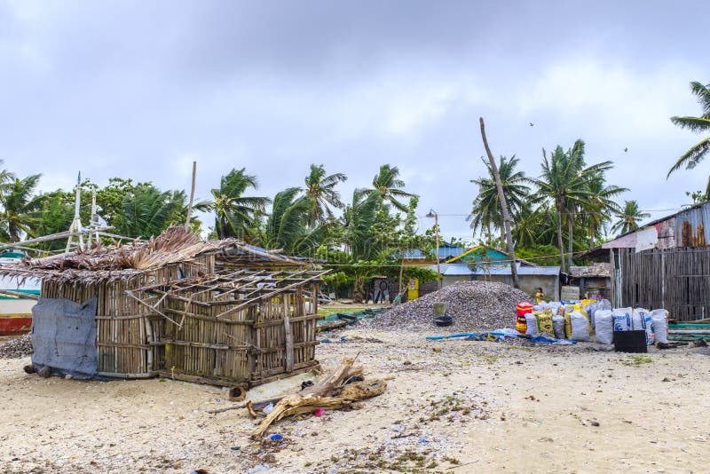 Poor Fishermen Houses by the Sea Editorial Stock Photo - Image of ...