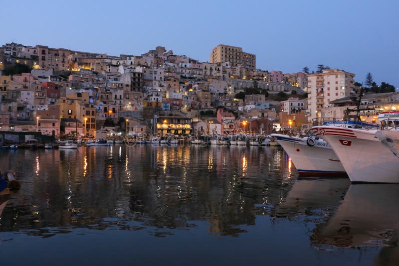 Harbour of Sciacca, Sicily stock photo. Image of italy - 39519872