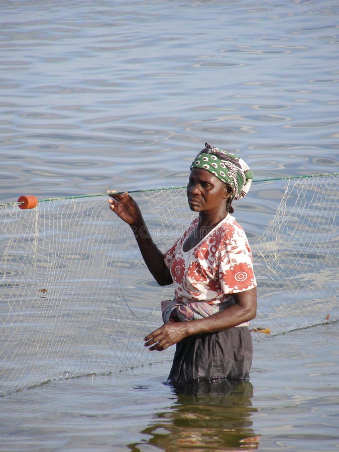 Fisherwoman editorial stock photo. Image of black, fish - 29547808