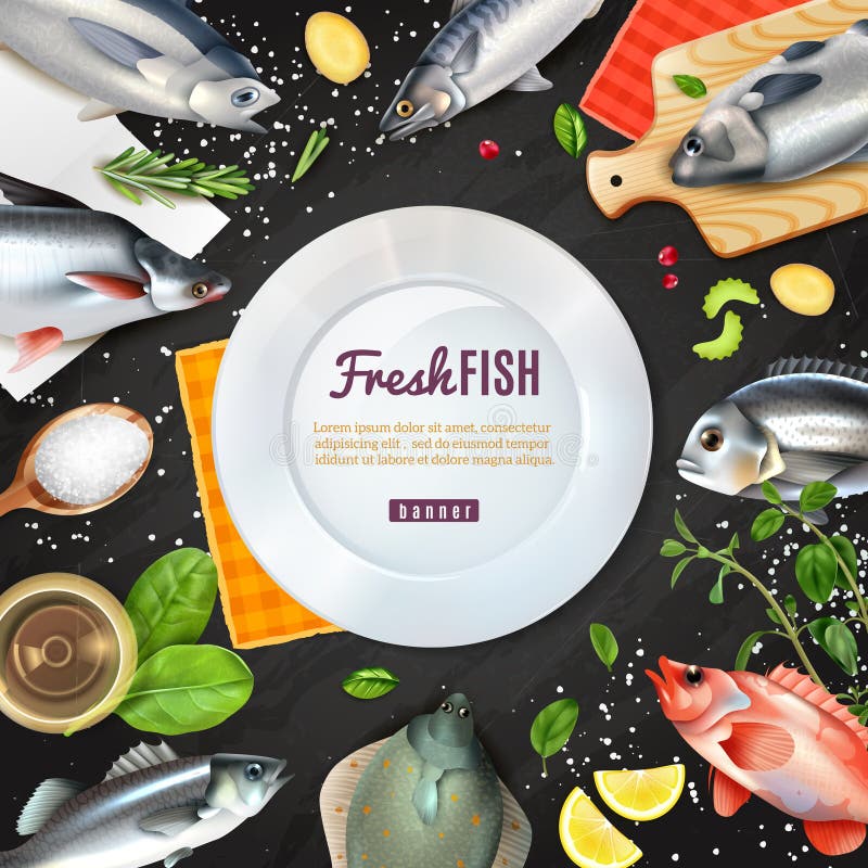 Fishes Frame Background stock vector. Illustration of board - 133151918