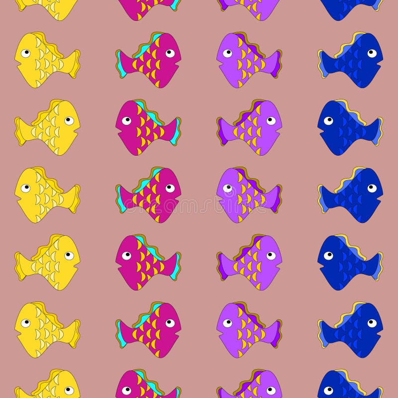 Fishes pattern stock illustration. Illustration of freshwater - 237194196