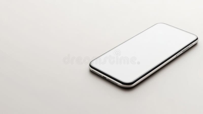 Fisheye Angle Minimalist Photo of a Modern Smartphone with a Blank ...