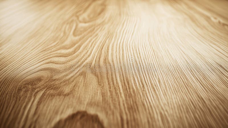 Fisheye Lens Capturing Smooth, Light Wood Panel with Warm Organic ...