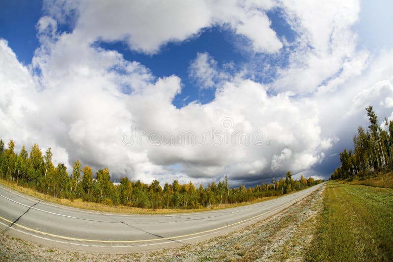 Fisheye road stock photo. Image of single, auto, scene - 13546558