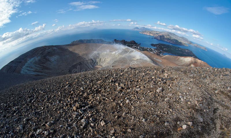 Grand (Fossa) Crater of Vulcano Island Near Sicily Stock Photo - Image ... Grand (Fossa) Crater of Vulcano Island Near Sicily Stock Photo - Image ...