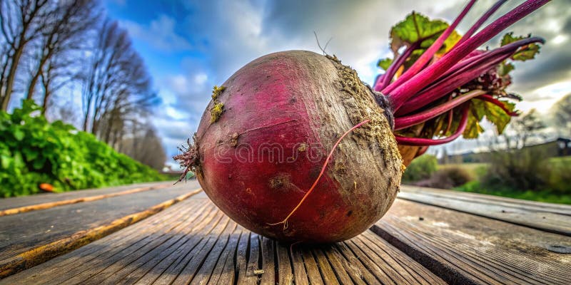 A FishEye View of a Worn Beetroot Unveiling a Topographical Texture of ...
