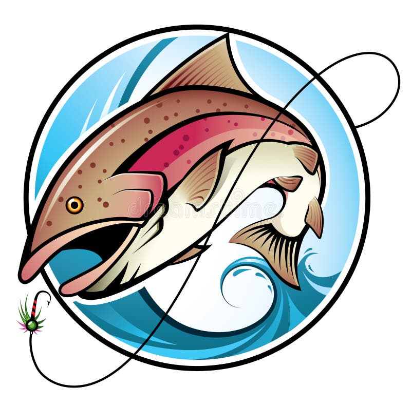 Vintage Fishing Icon stock vector. Illustration of lodge - 10709778
