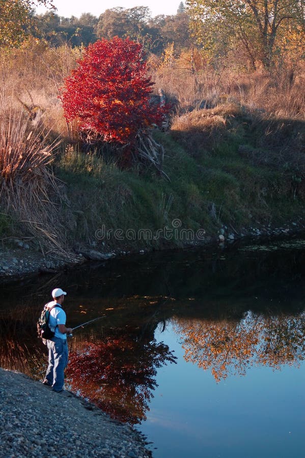 Fishing stock photo. Image of hobby, leisure, fall, pond - 510430