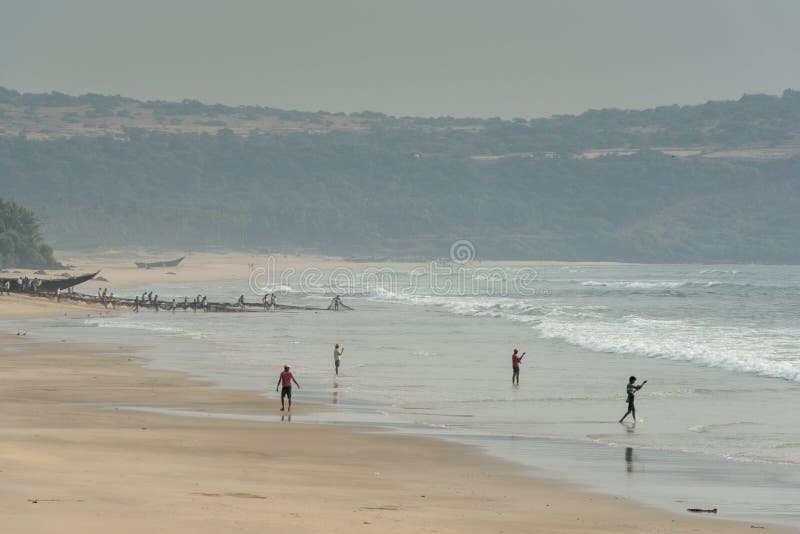 Fishing Activity on Kunkeshwar Beach Editorial Stock Photo - Image of ...