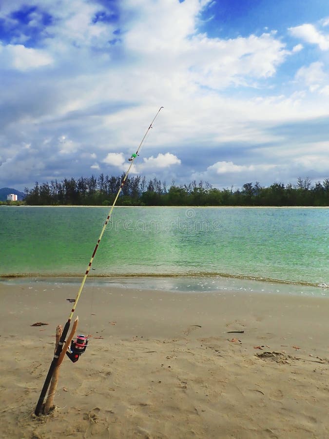 Fishing Activity on the Sea Shore. Stock Image - Image of relaxation ...
