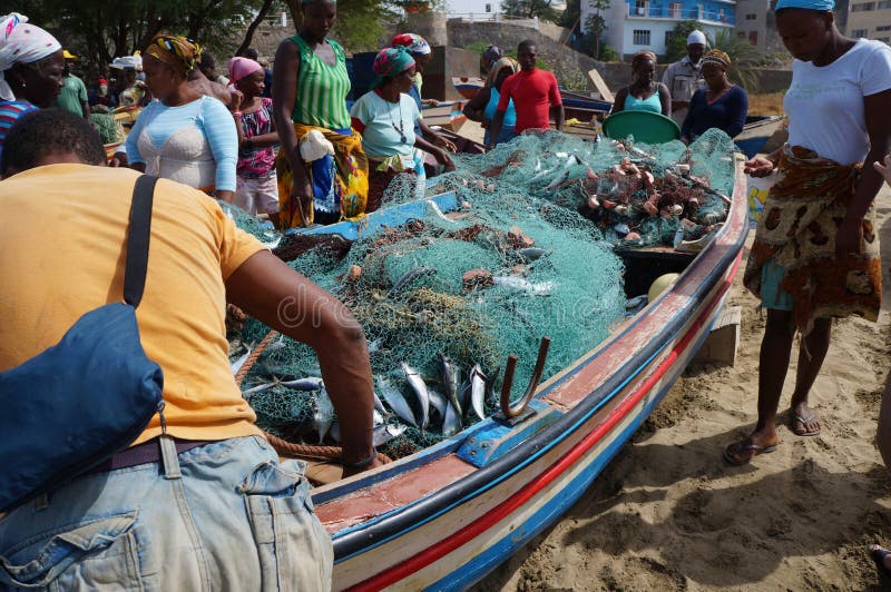 Fishing in Africa editorial stock photo. Image of colors - 66938813
