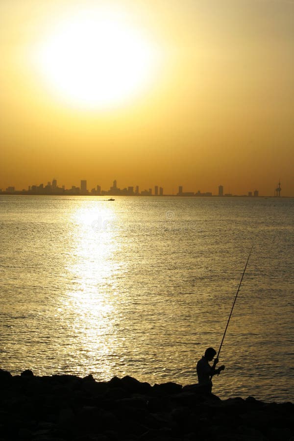 Fishing on arabian gulf stock photo. Image of flex, fish - 947526
