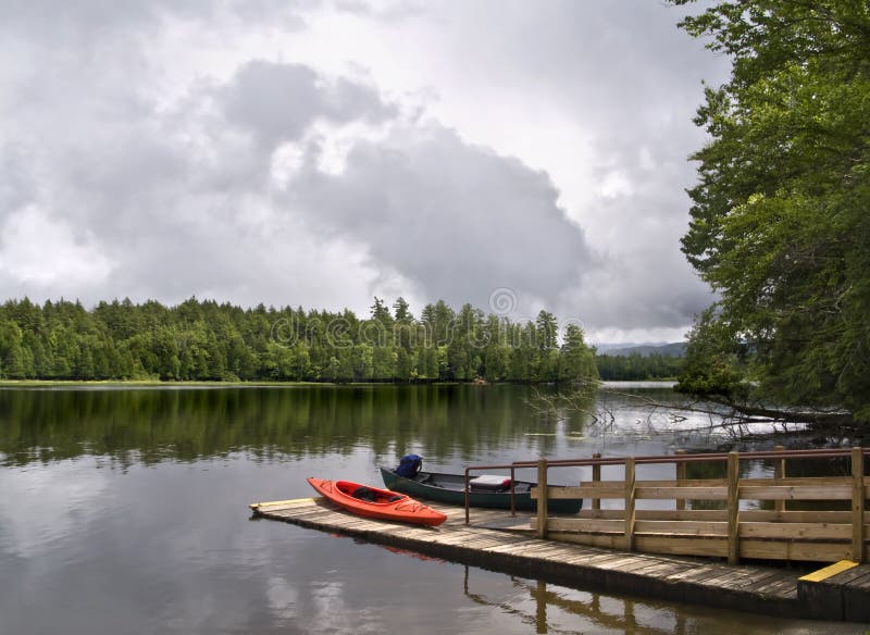 Fishing Area in a Lake stock image. Image of mountain - 11021029