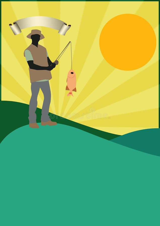 Fishing background stock illustration. Illustration of abstract - 29670575