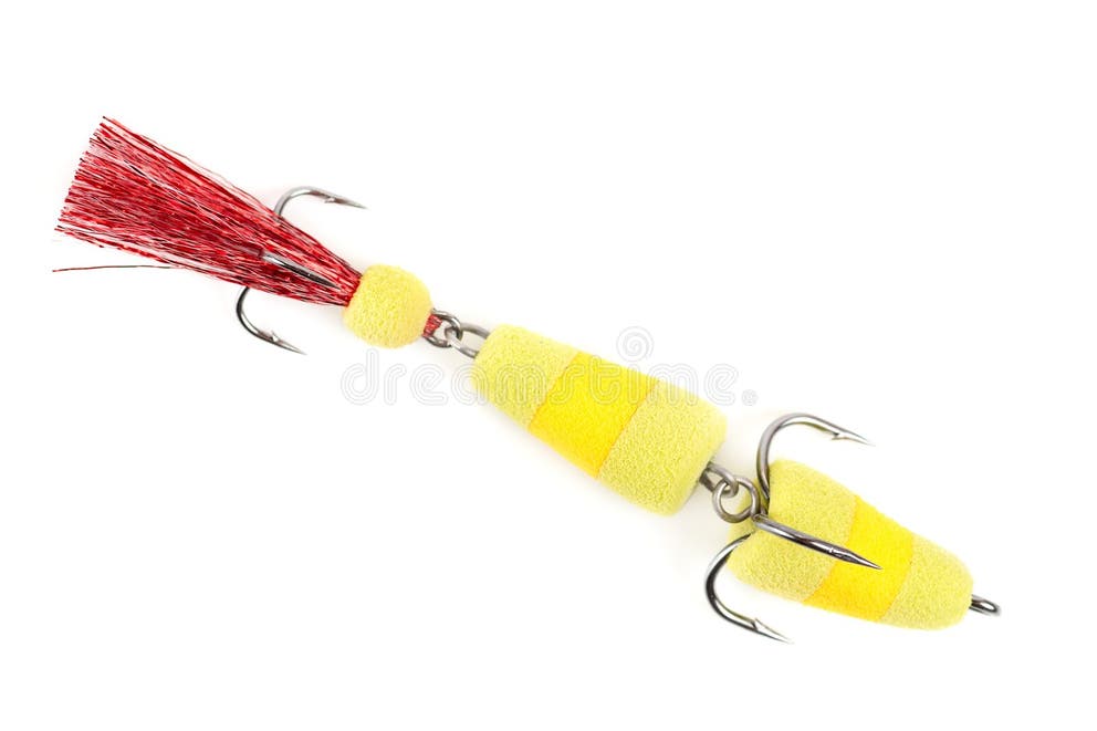 Fishing Bait for Predatory Fish Shot from Above on White Background ...