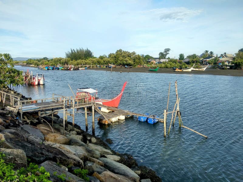 Fishing Base Atmosphere in the Afternoon Stock Image - Image of ...