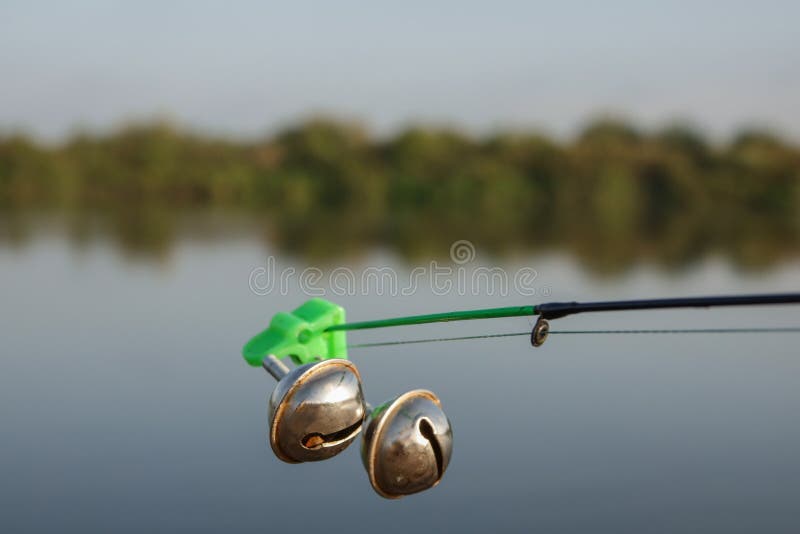 Fishing Bell at the End of a Fishing Rod. Bells Will Ring when the Fish ...