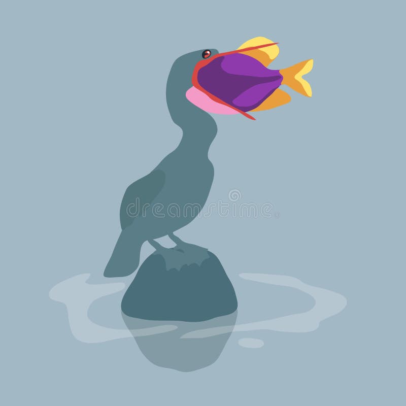Bird Eating Fish Stock Illustrations – 272 Bird Eating Fish Stock ...