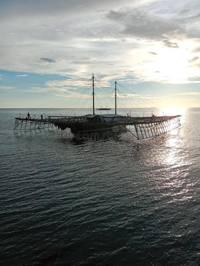 Fishing boat dock stock image. Image of tower, cloud - 259835001