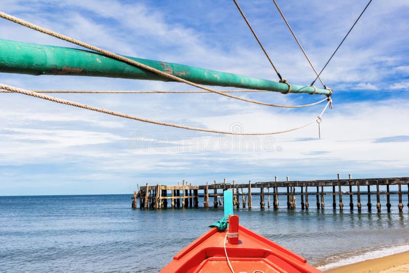 Fishing boat with dock stock photo. Image of coast, landscape - 40876408