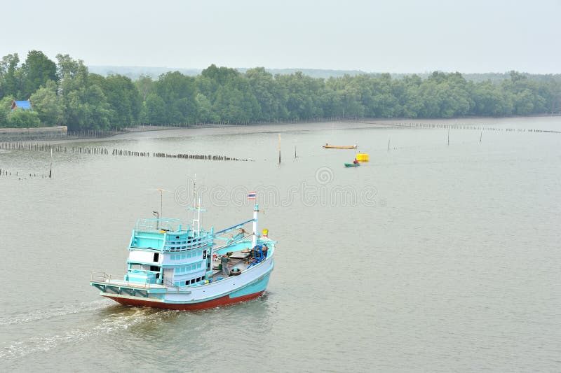 Fishing Boat Heading Out To the Ocean Stock Image - Image of ...