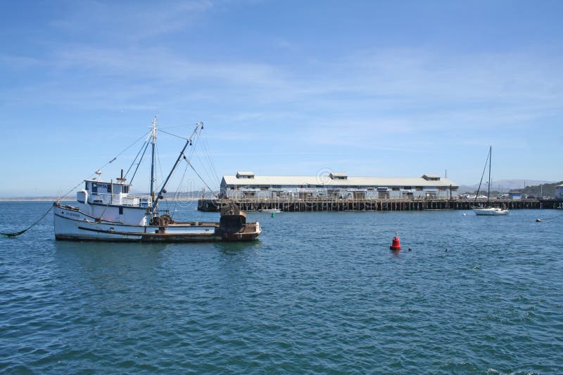 Fishing Boat in Monterey Bay Stock Image - Image of city, commerical ...