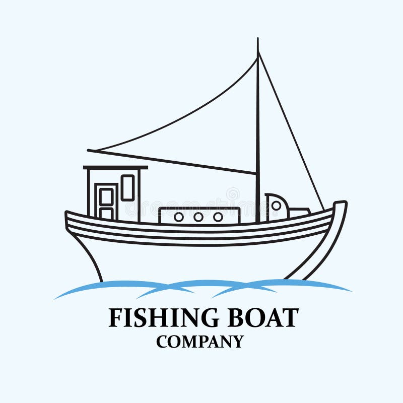 Fishing Boat. Nautical Ship. it Can Be Used To Create Emblems. Stock ...
