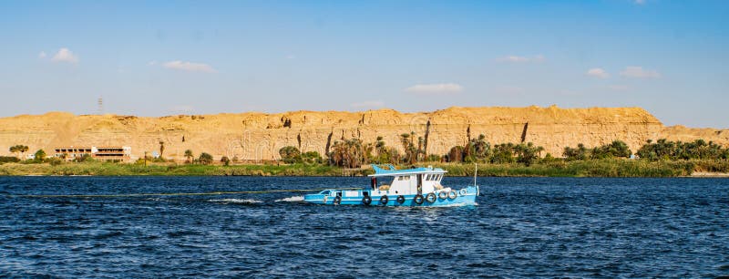 Fishing Boat on the Nile River Stock Image - Image of travel, white ...