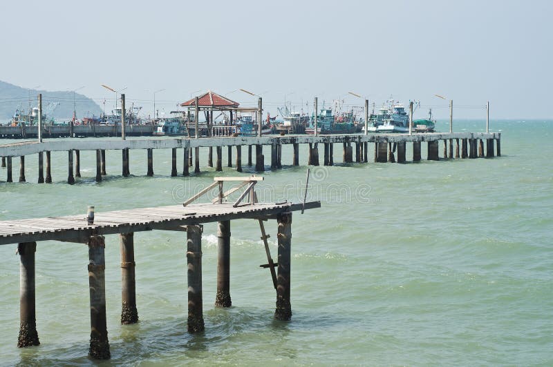 Fishing boat pier. stock image. Image of ocean, commercial - 37374075
