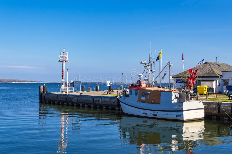 Fishing Boat in the Port of Vitte on the Island Hiddensee, Germany ...