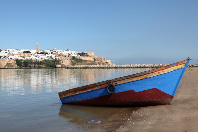 Fishing Boat in Rabat, Morocco Stock Photo - Image of minaret, maroc ...