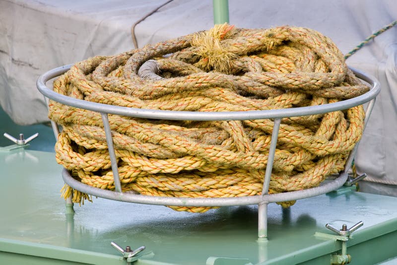 Fishing boat rope stock photo. Image of painted, harbors - 7444908