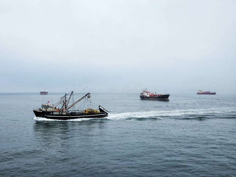 Fishing boat at sea editorial photography. Image of ships - 134031187