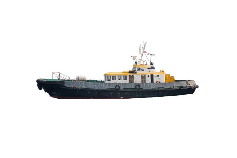 Fishing Boat Side View Isolated on White Background Stock Photo - Image ...