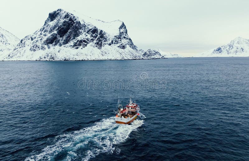 Fishing Boat Navigating Icy Arctic Waters Stock Photos - Free & Royalty ...