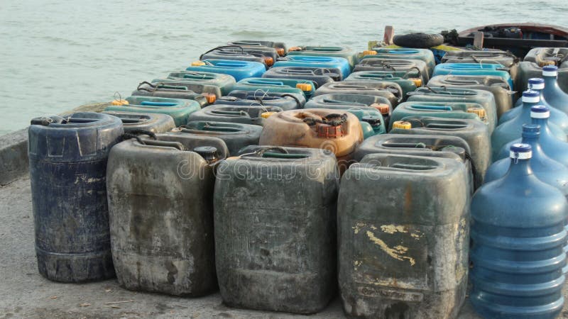Fuel for Fishing Boats at the Pier Stock Image - Image of rembang, view ...