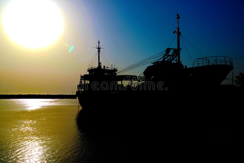 Fishing boat to anchored stock image. Image of fishing - 286744897