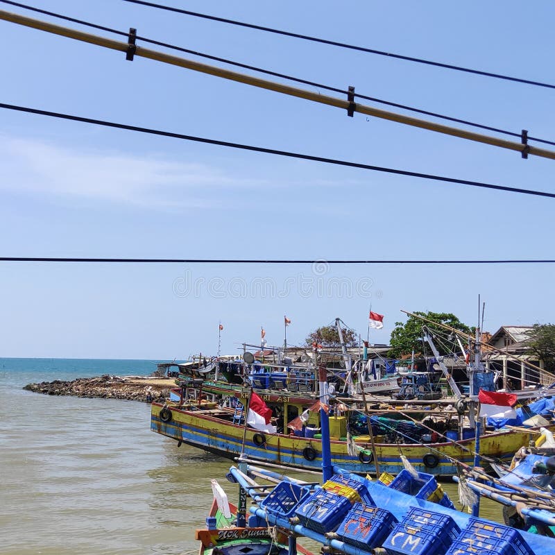 Fishing Boat Wharf on the Coast of Java Editorial Photography - Image ...