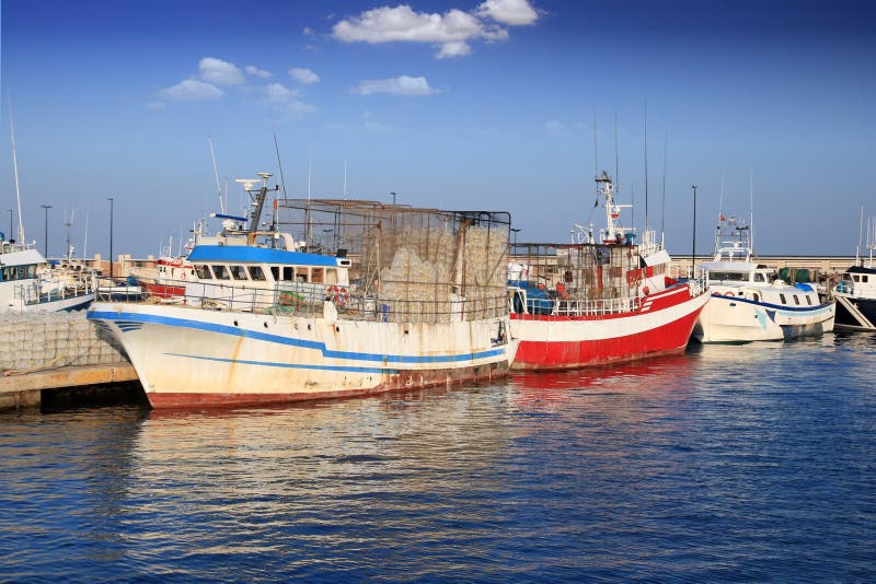 Fishing net and ship stock image. Image of freight, harbour - 8436143