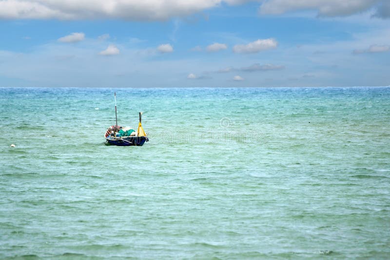 Fishing Boats Floating in the Sea. Stock Image - Image of floating ...