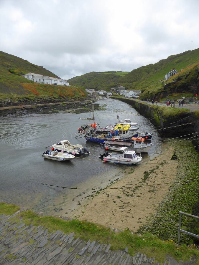 Fishing boats in harbour editorial stock photo. Image of fishing - 97787523