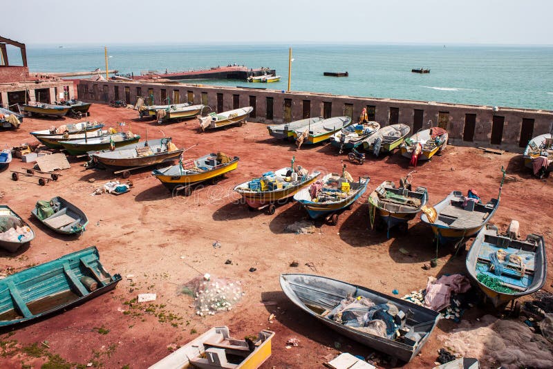 Fishing boats stock image. Image of asian, iranian, dock - 31646031
